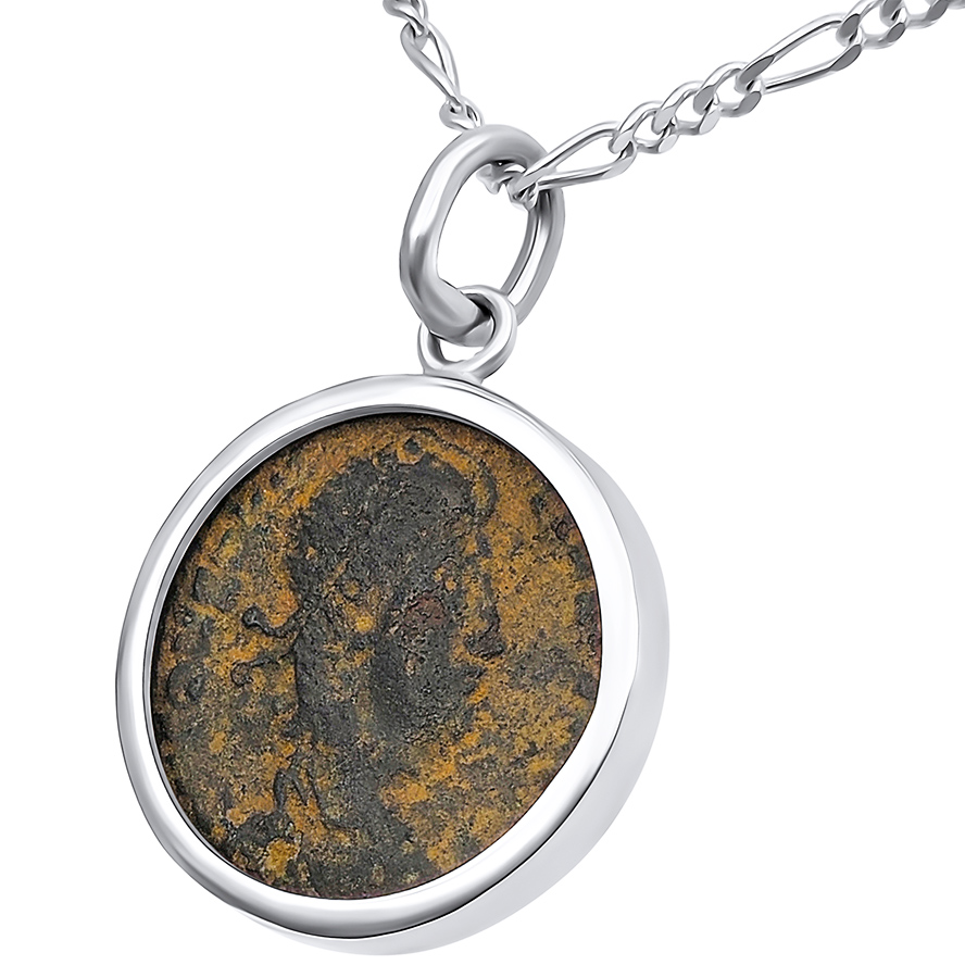 'Constantine the Great' Coin in a Silver Pendant - Made in Israel