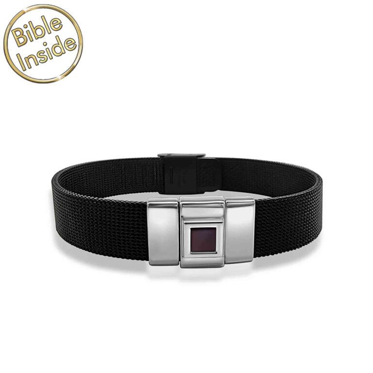 Nano 'Bible Inside' Men's Christian Bracelet - Made in Israel