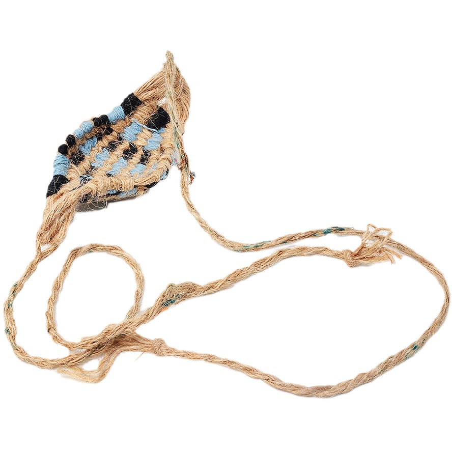 Biblical sling from Jerusalem handwoven from hemp