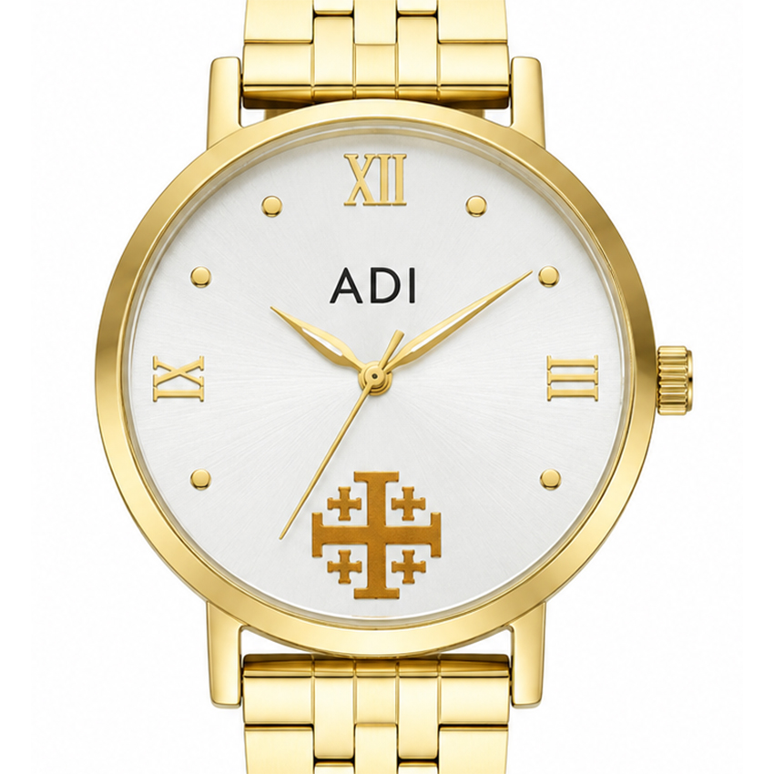 Elegant 'Jerusalem Cross' Watch for Women - Made in Israel