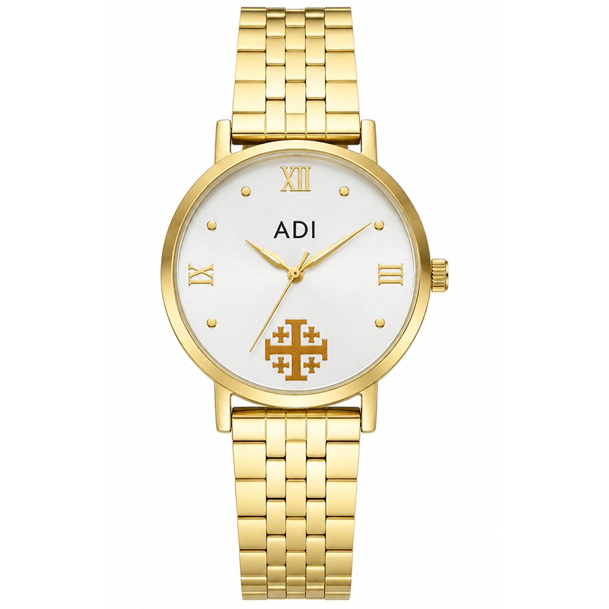 Elegant 'Jerusalem Cross' Watch for Women - Made in Israel